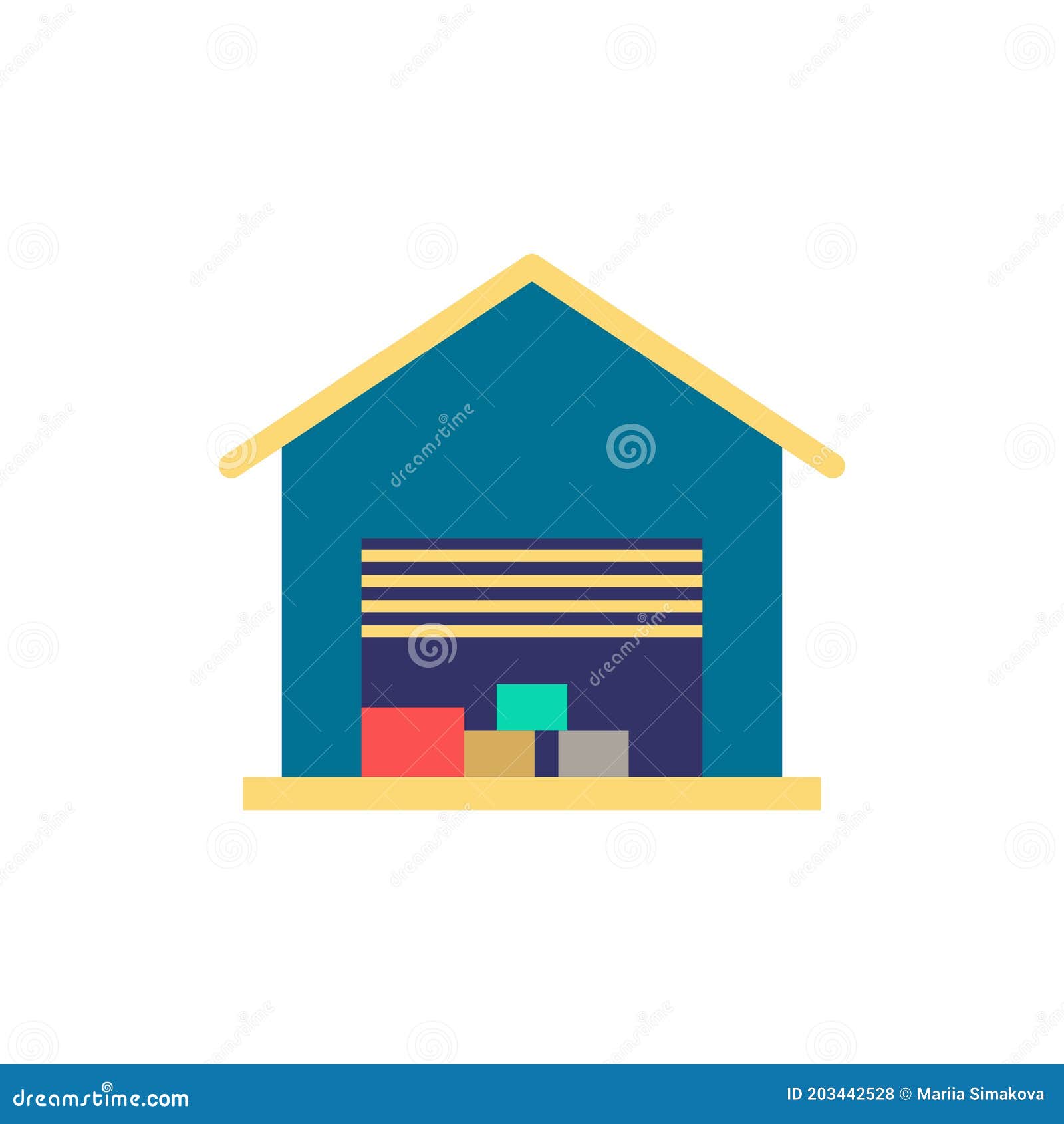 Port Warehouse Icon. Simple Element from Port Collection. Creative Port ...