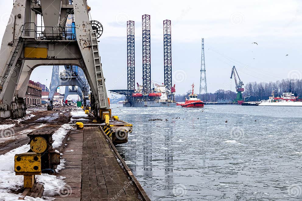 Port in winter stock photo. Image of port, harbour, natural - 26911148