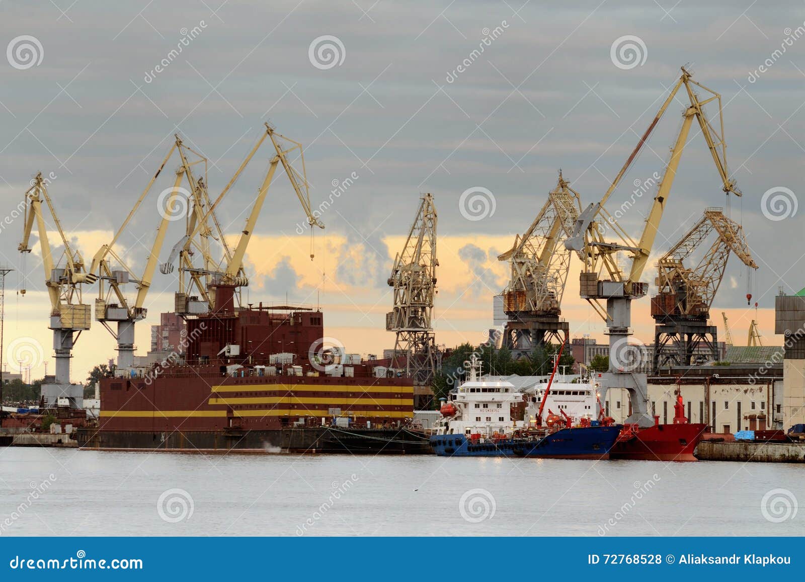 Port Work is in Full Swing. Stock Photo - Image of fleet, port: 72768528
