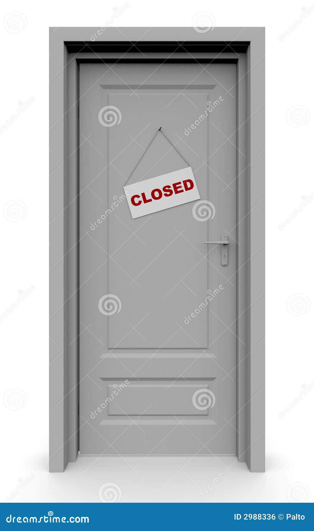 A porta chiusa illustrazione di stock. Illustrazione di domestico - 2988336