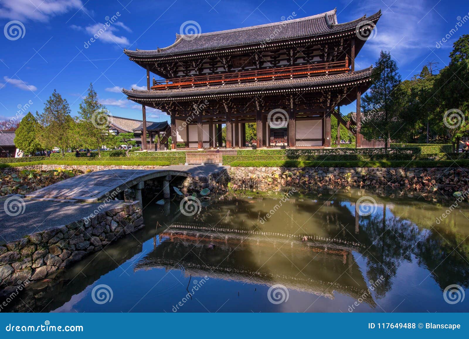 Porta De Sammon Do Templo De Tofukuji, Kyoto Foto de Stock - Imagem de ...