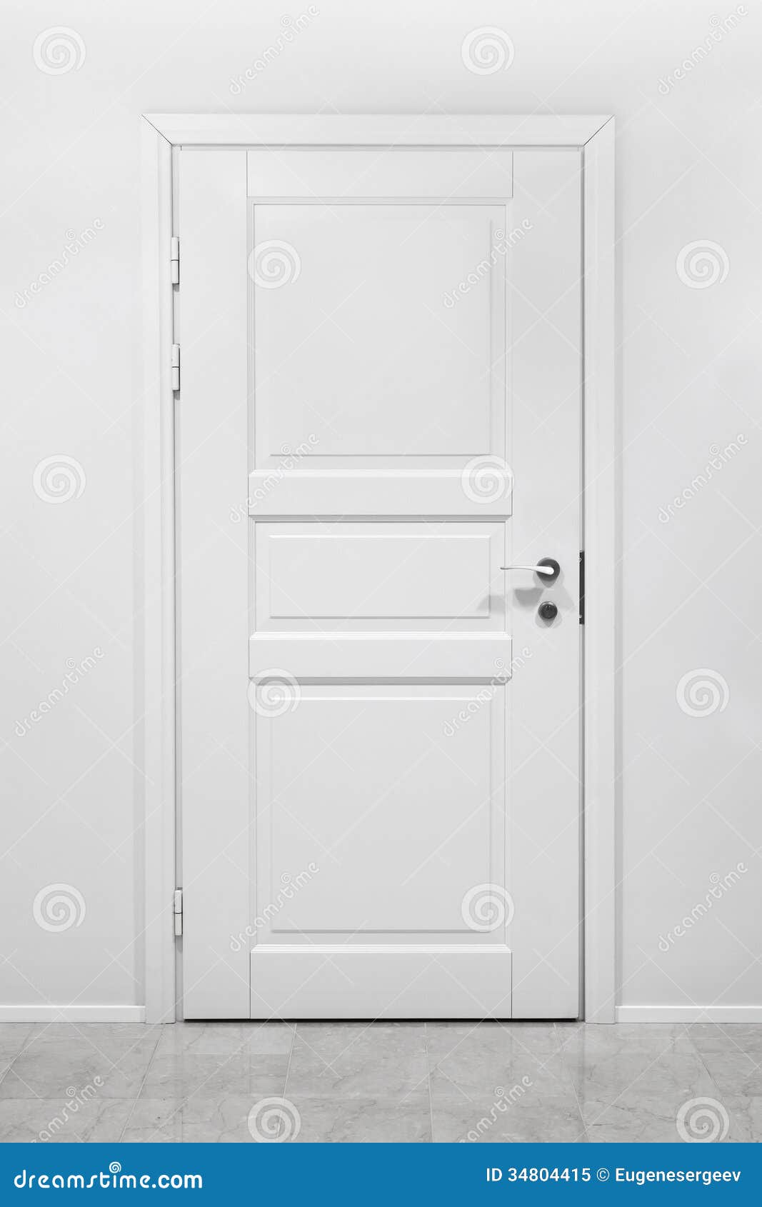 Porta Di Legno Chiusa Classica in Ufficio Bianco Immagine Stock ...