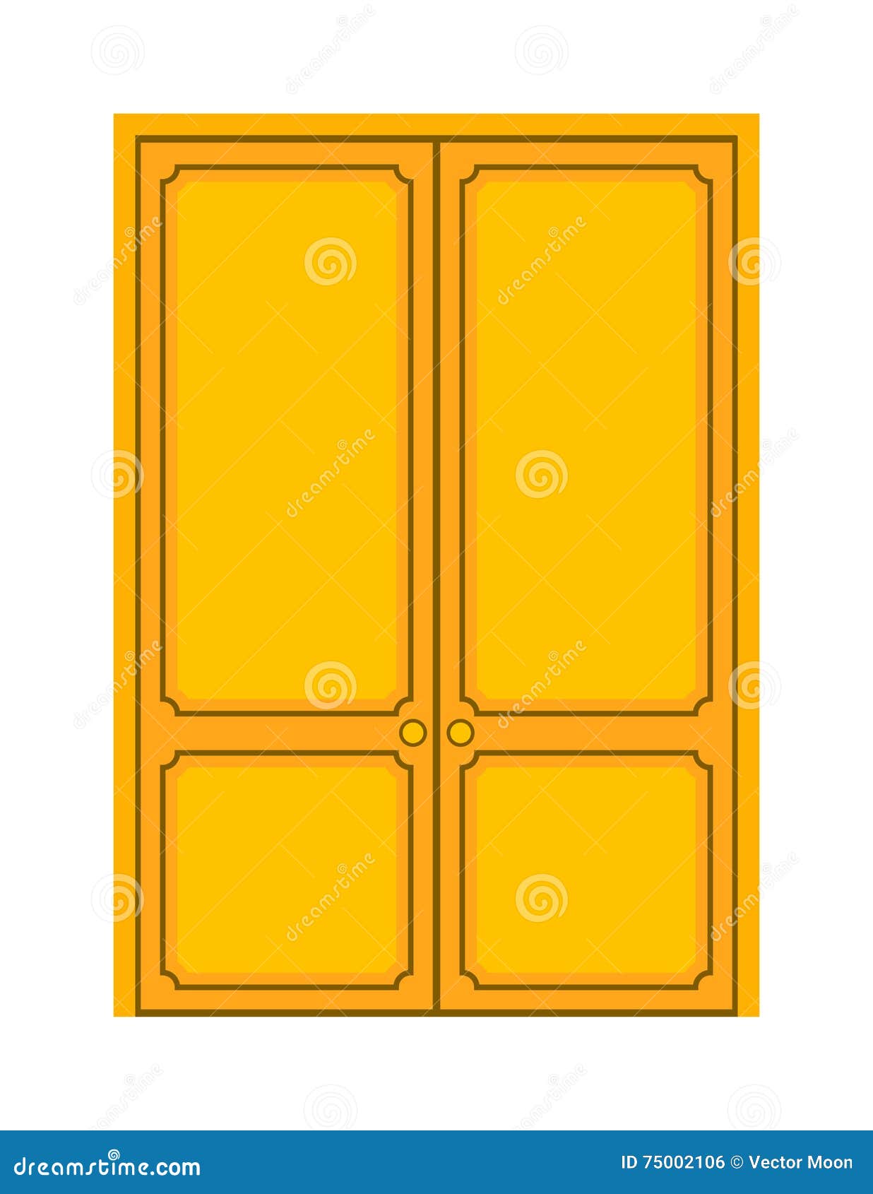 Porta fechada ilustração do vetor. Ilustração de interior - 75002106