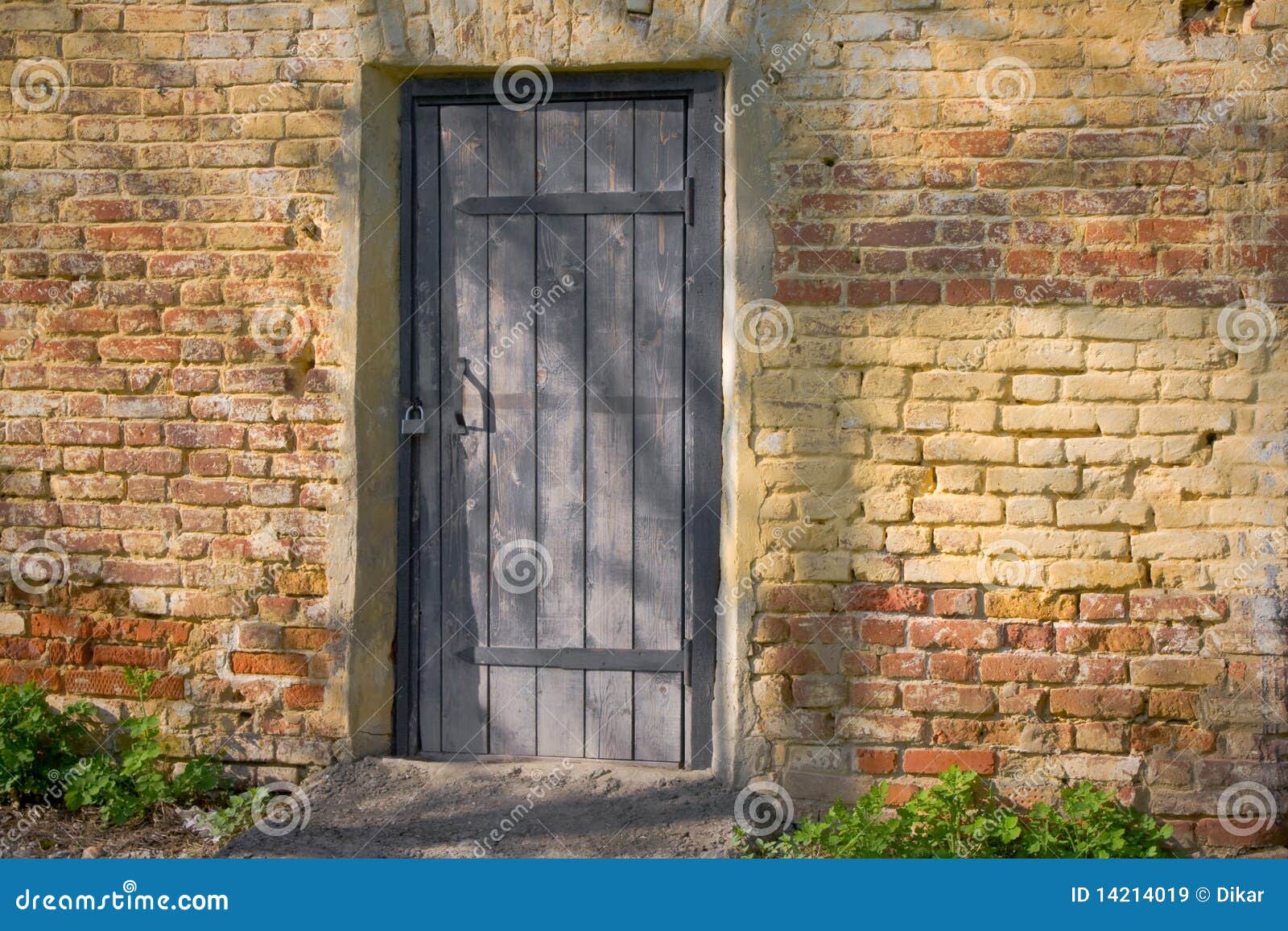 Porta Fechada No Fechamento Imagem de Stock - Imagem de grama, parede ...