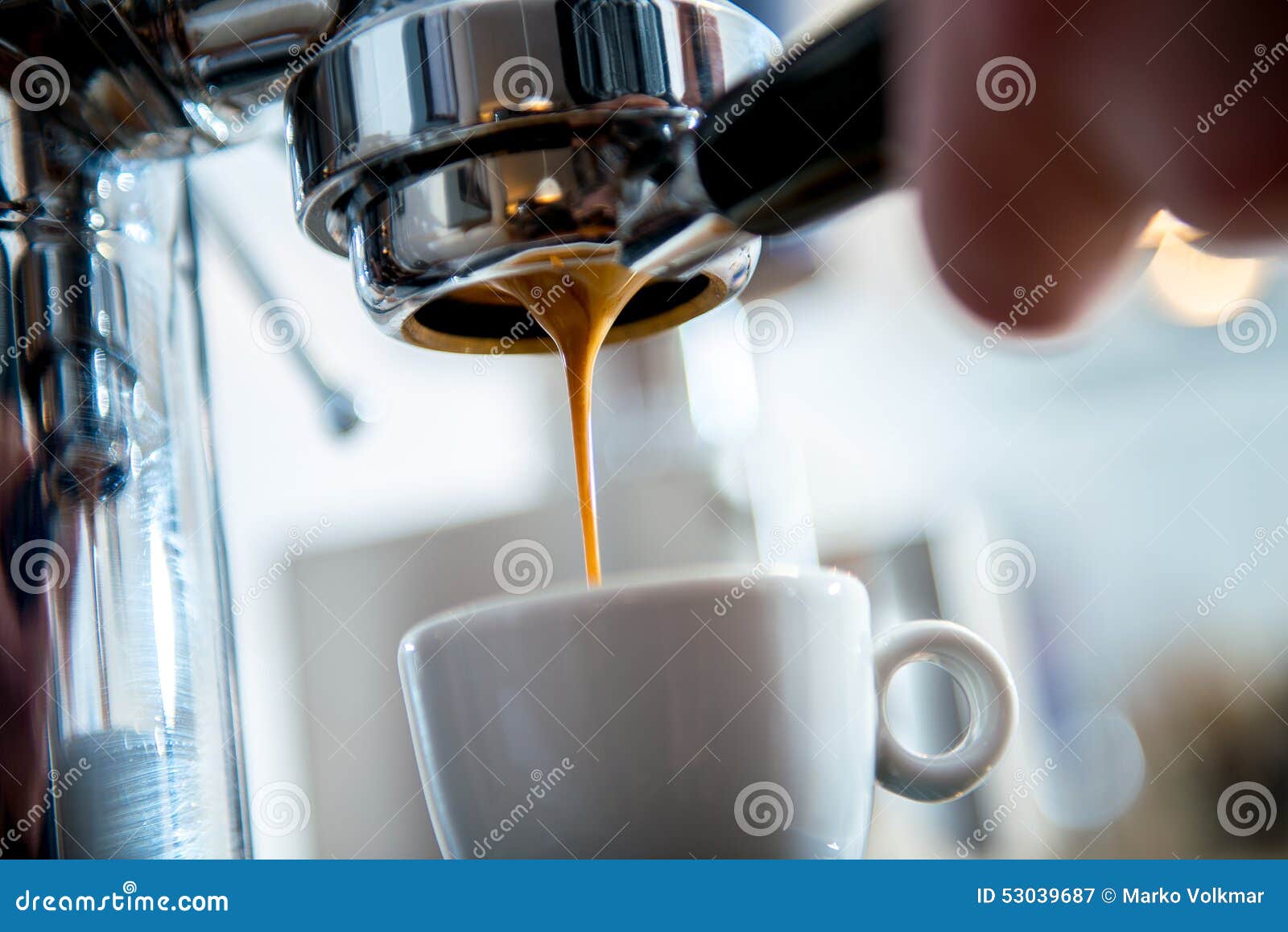 Porta Filter Espresso Machine Stock Image - Image of aroma, caffeine ...
