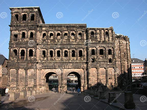The Porta Nigra stock image. Image of history, building - 1120125