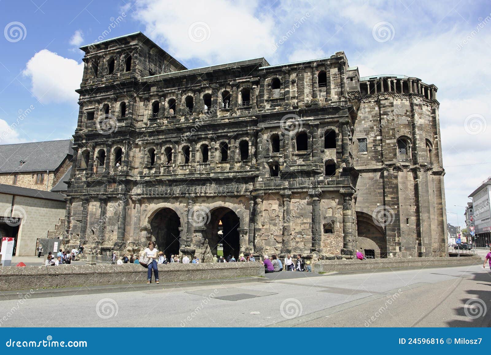 Porta Nigra editorial photo. Image of monument, europe - 24596816