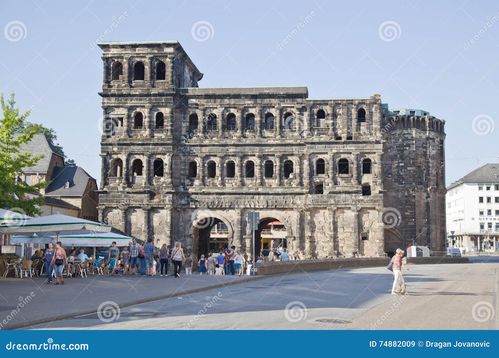 The Porta Nigra (Black Gate), Trier Editorial Stock Image - Image of ...
