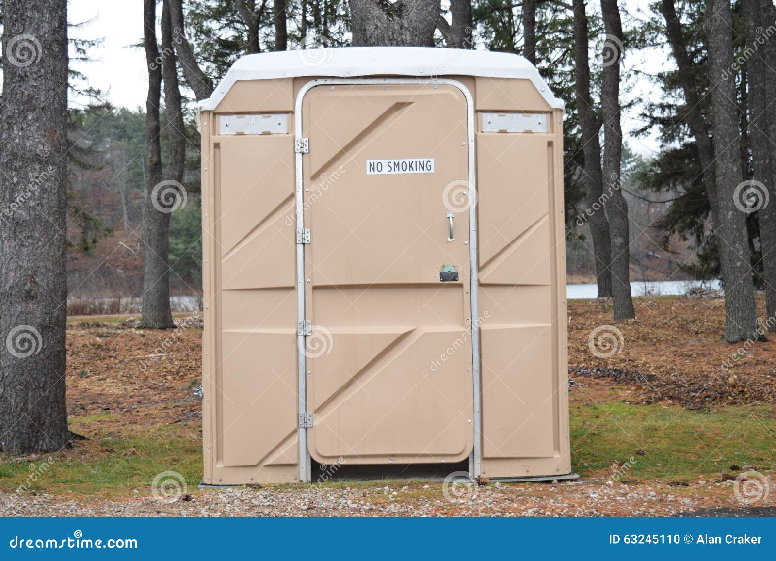Porta Potty No Smoking Sign Stock Photo - Image of portapotty, potty ...