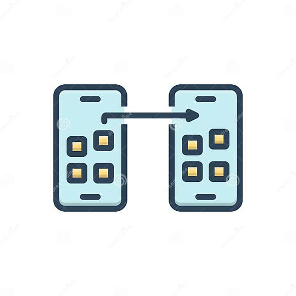 Color Illustration Icon for Portability, Data and Exchange Stock ...