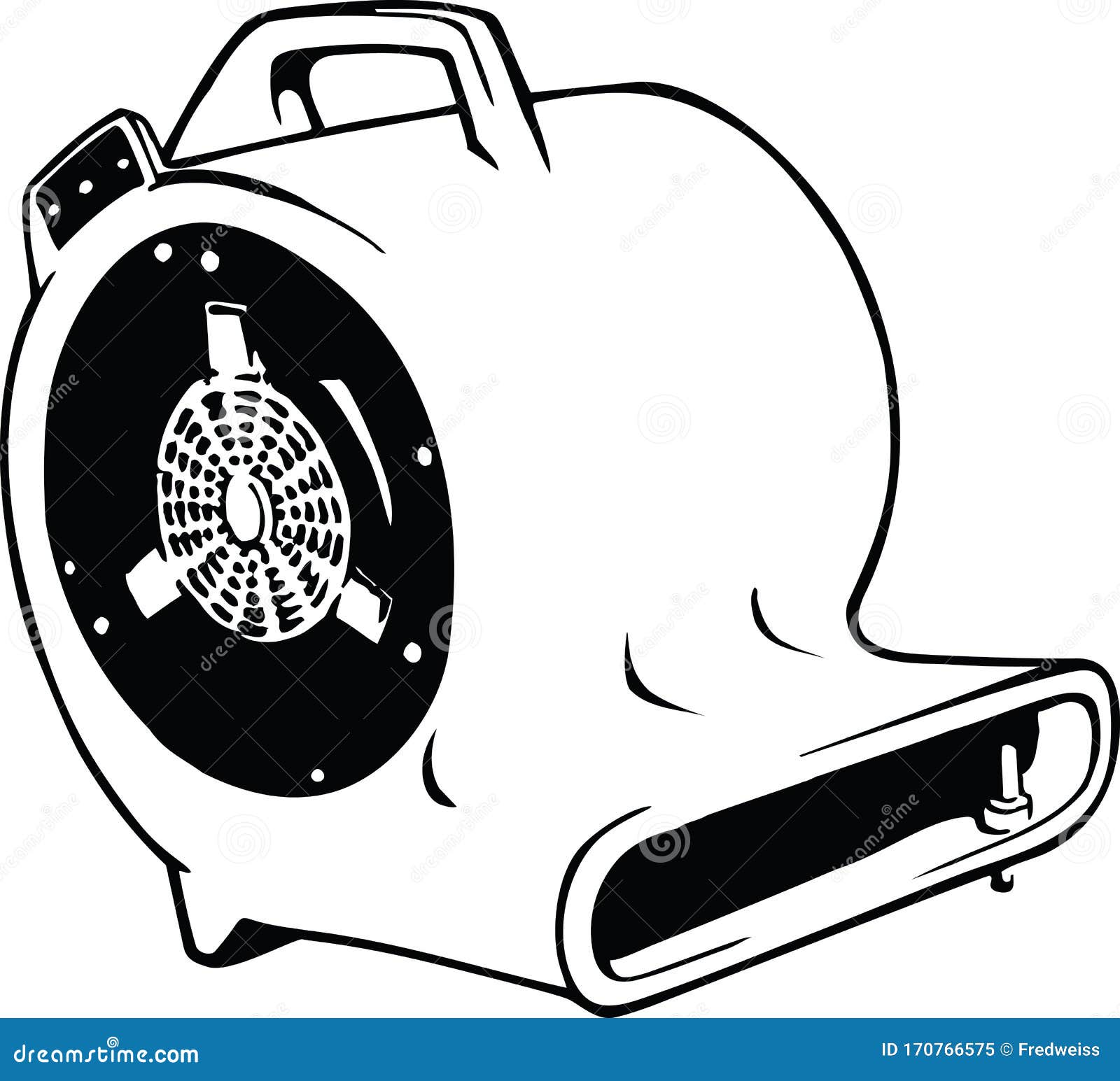 Portable Air Blower Vector Illustration Stock Vector - Illustration of ...