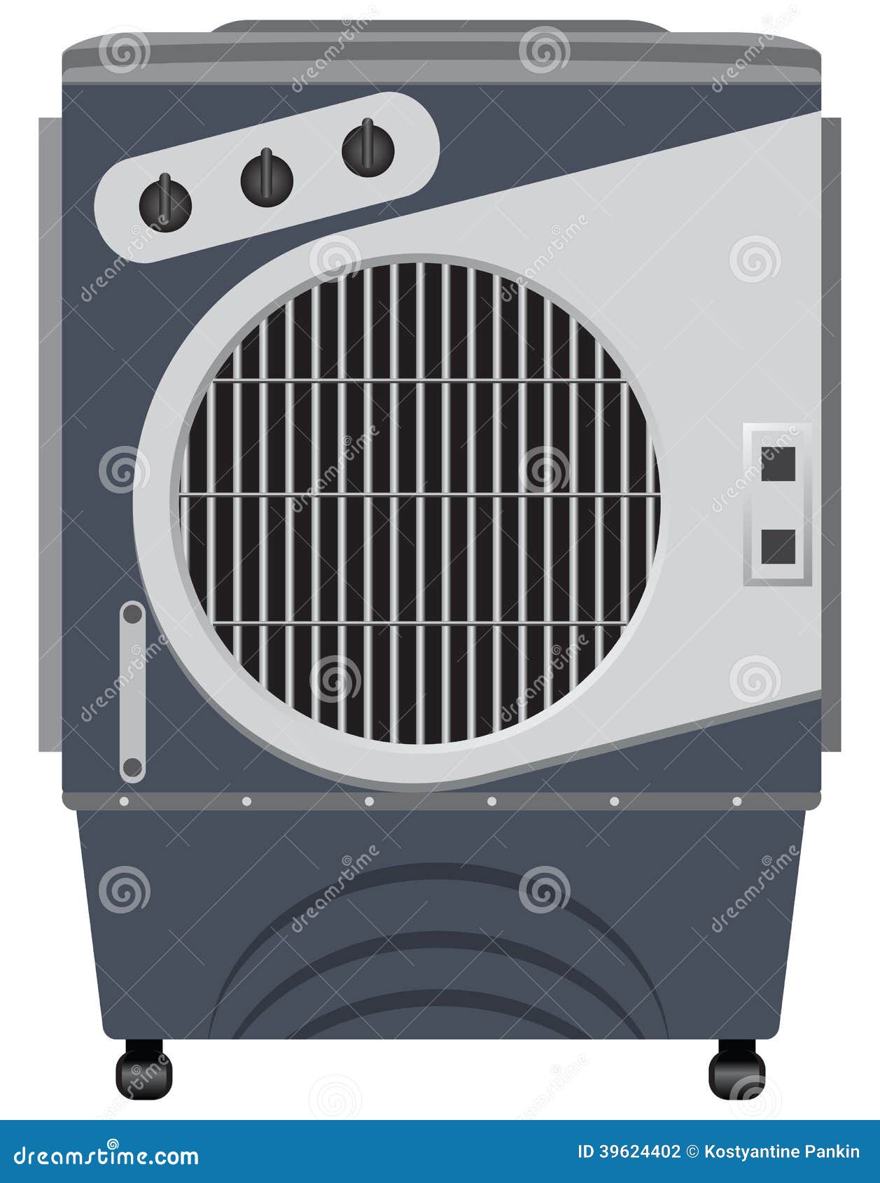 Portable Air Conditioner stock vector. Illustration of button - 39624402