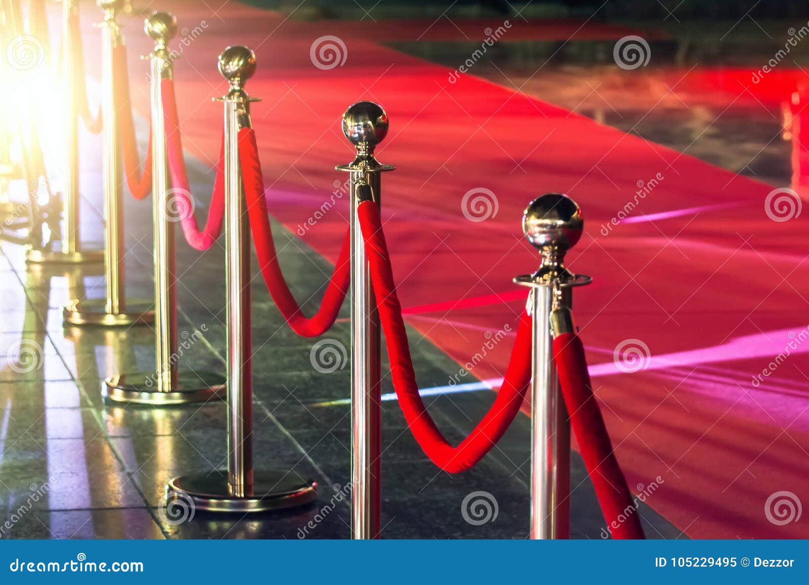 Portable Barrier for Queue Control. Red Security Rope by Red Carpet ...