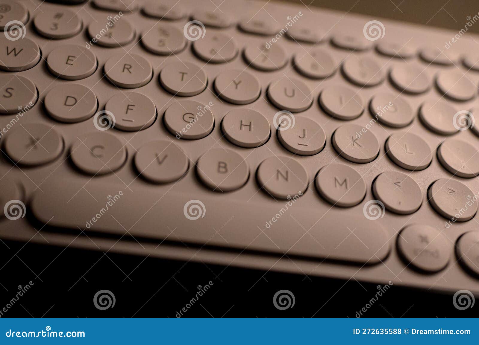 Portable Bluetooth Keyboard in Dim Lighting. Stock Photo - Image of ...
