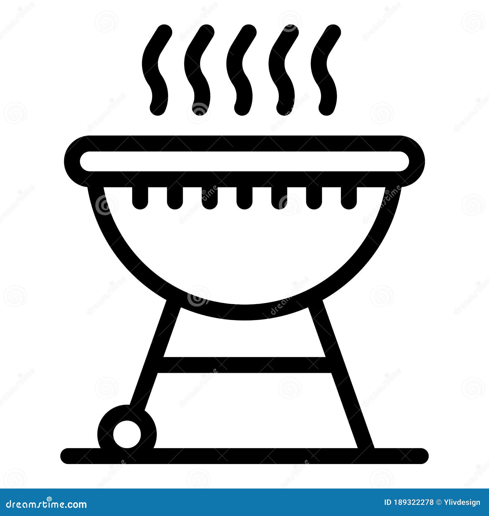 Portable Brazier Icon, Outline Style Stock Vector - Illustration of ...
