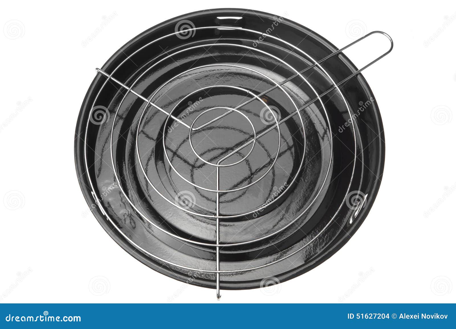 Portable Camping Barbecue Grill Top View Isolated Stock Photo - Image ...