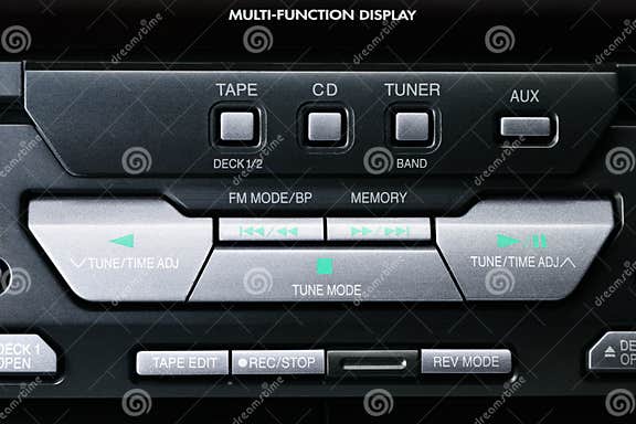 Portable CD Player Controls Stock Image - Image of aluminum, metallic ...