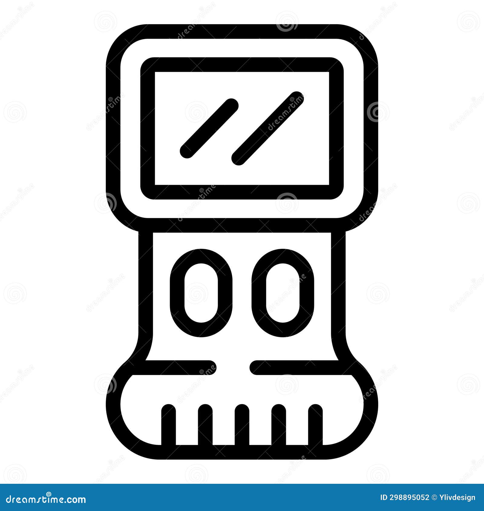Portable Check Device Icon Outline Vector. Fire Smoke Danger Stock ...