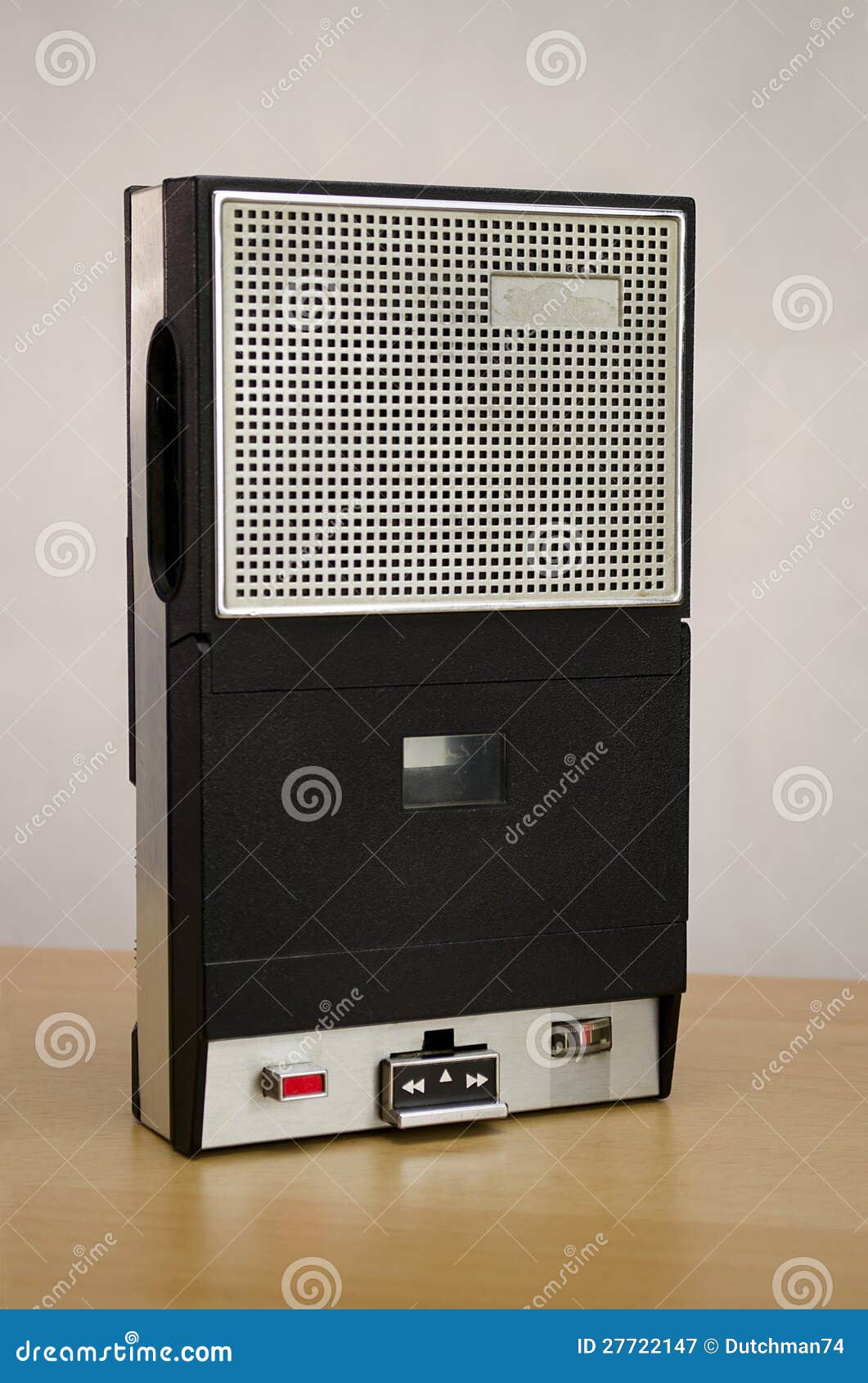 Portable Compact Cassette Player Recorder Stock Image - Image of black ...