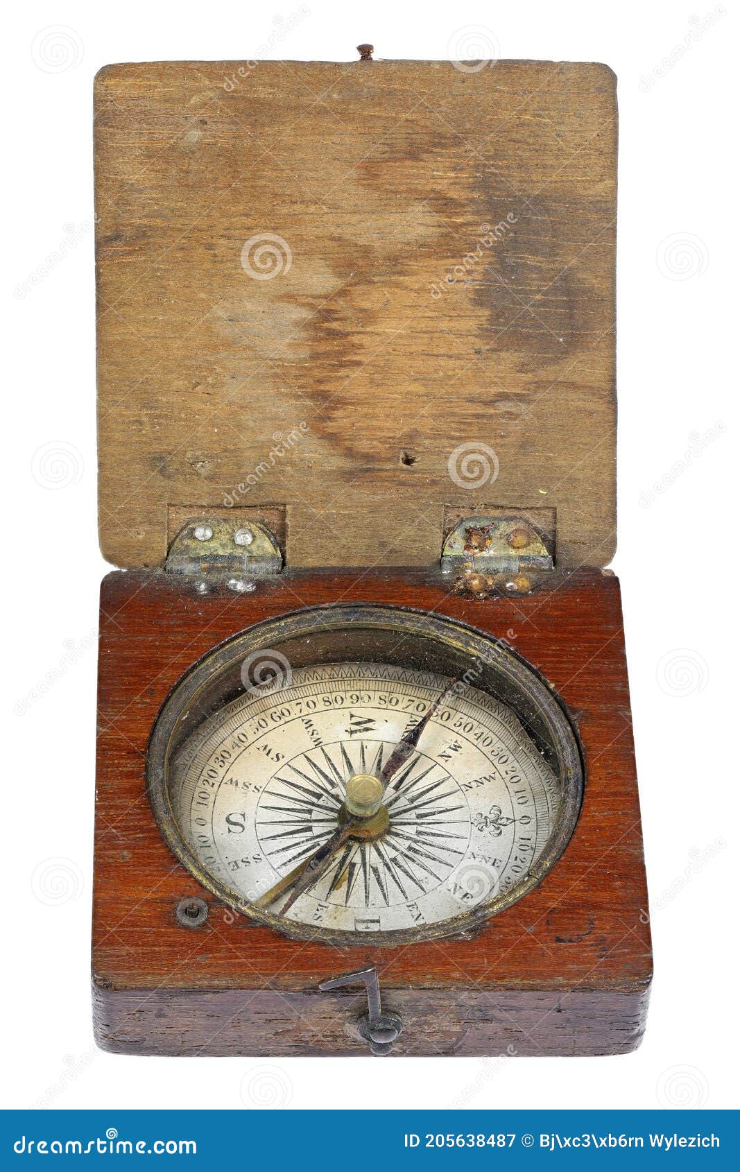 Portable compass stock image. Image of case, guide, direction - 205638487