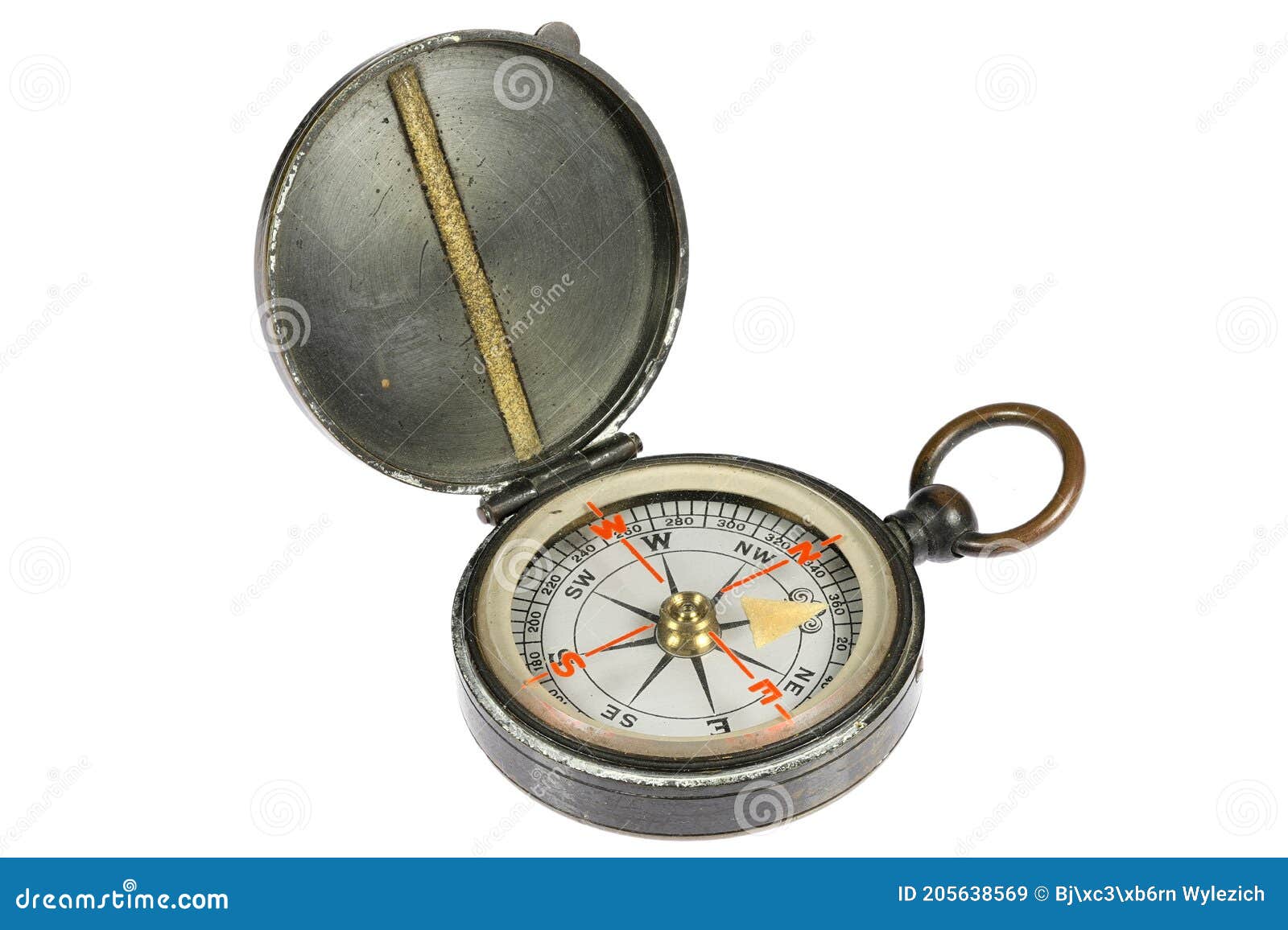 Portable compass stock image. Image of lead, hiking - 205638569