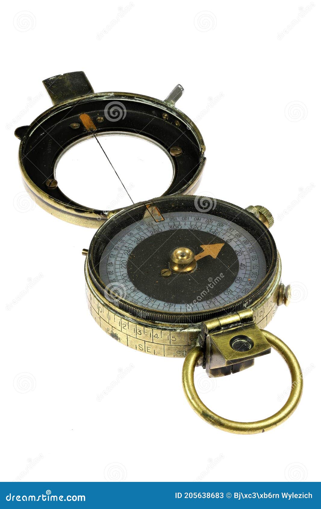 Portable compass stock image. Image of lead, pocket - 205638683