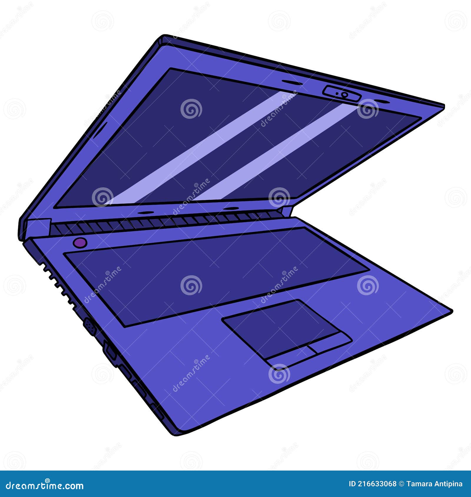 Portable Computer. Notebook. Small Computer. Cartoon Style Stock Vector ...