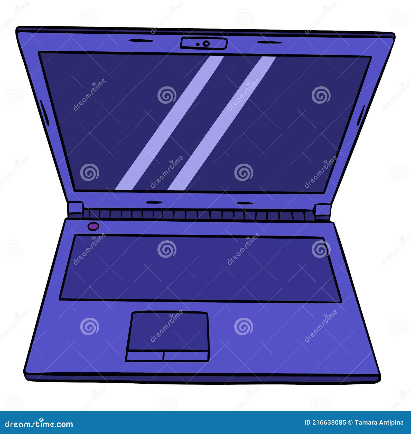 Portable Computer. Notebook. Small Computer. Cartoon Style Stock Vector ...