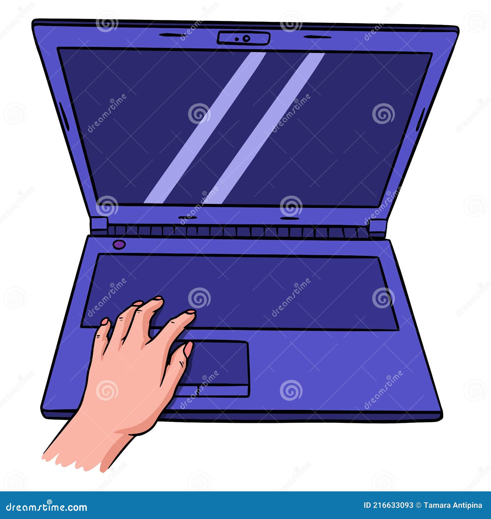 Portable Computer. Notebook. Small Computer. Cartoon Style Stock Vector ...