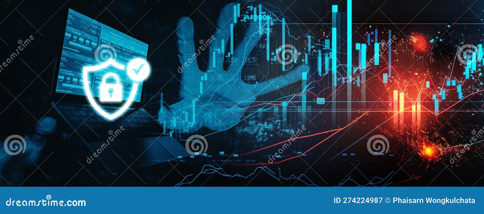 Portable Computers and Graphs Stock Illustration - Illustration of ...