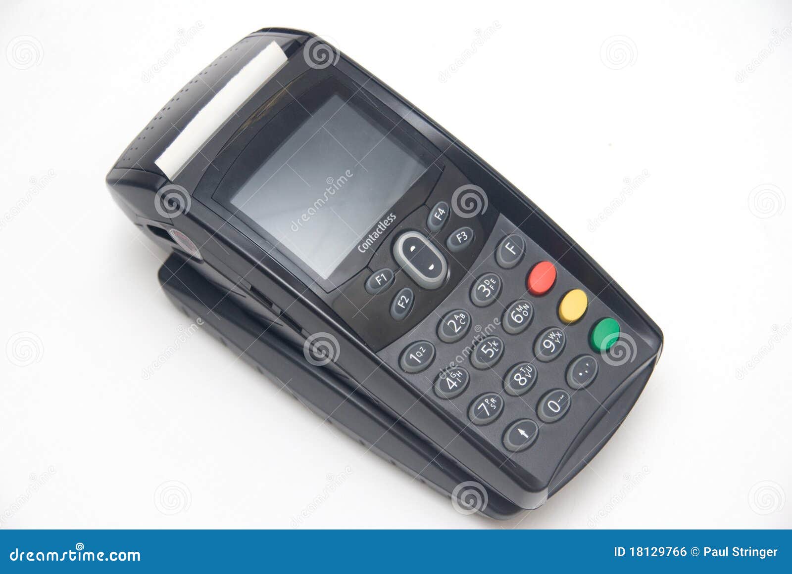 Portable Contactless Credit Card Terminal on Base Stock Photo - Image ...