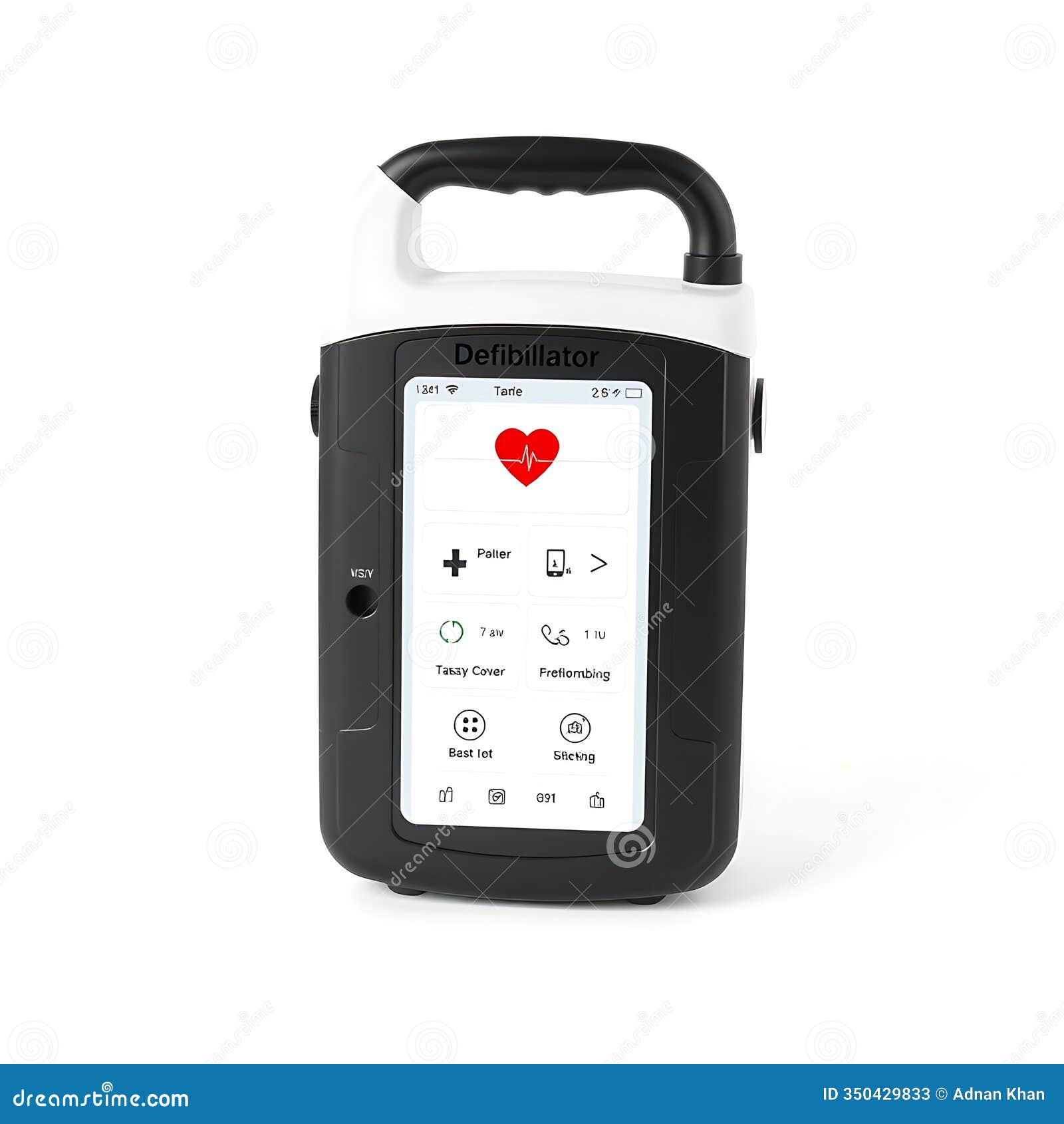 A Portable Defibrillator with an Easy To Use Interface Isolated on ...