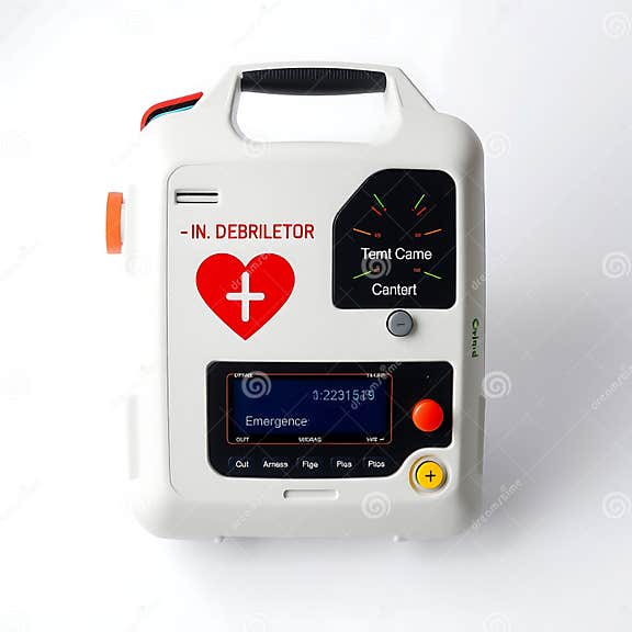 A Portable Defibrillator with Emergency Buttons and Control Panel ...