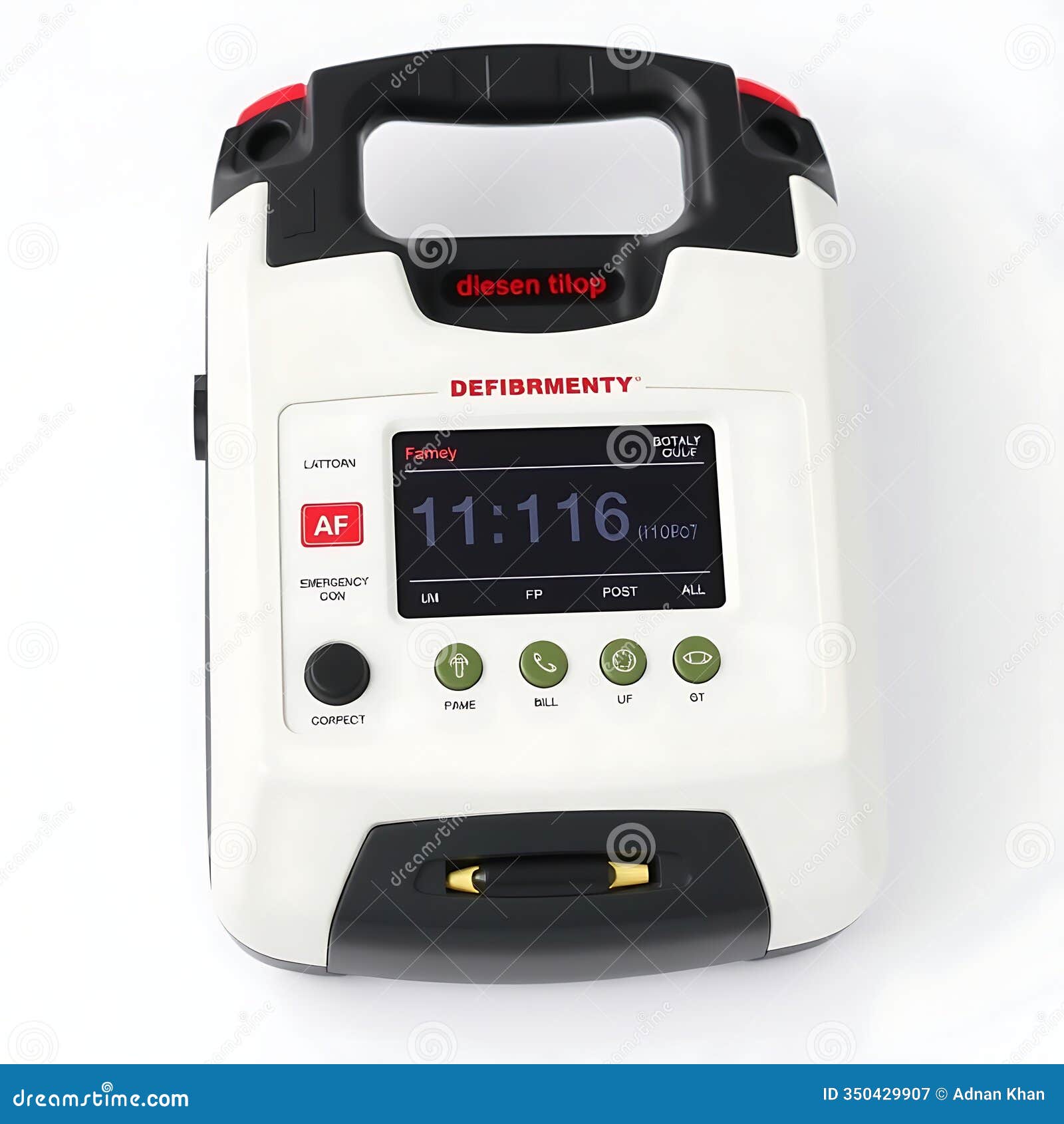 A Portable Defibrillator with Emergency Buttons and Control Panel ...