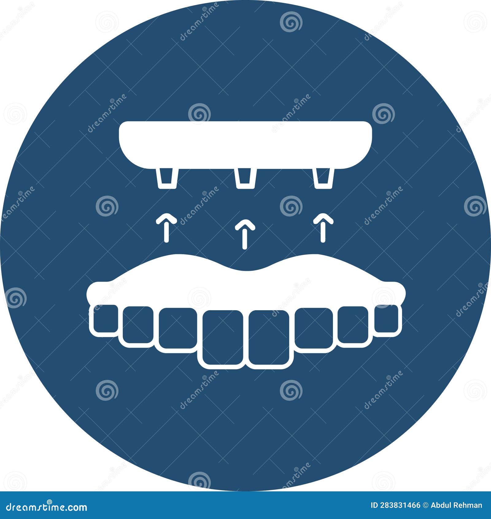Denture Vector Icon Isolated On Transparent Background, Linear D ...