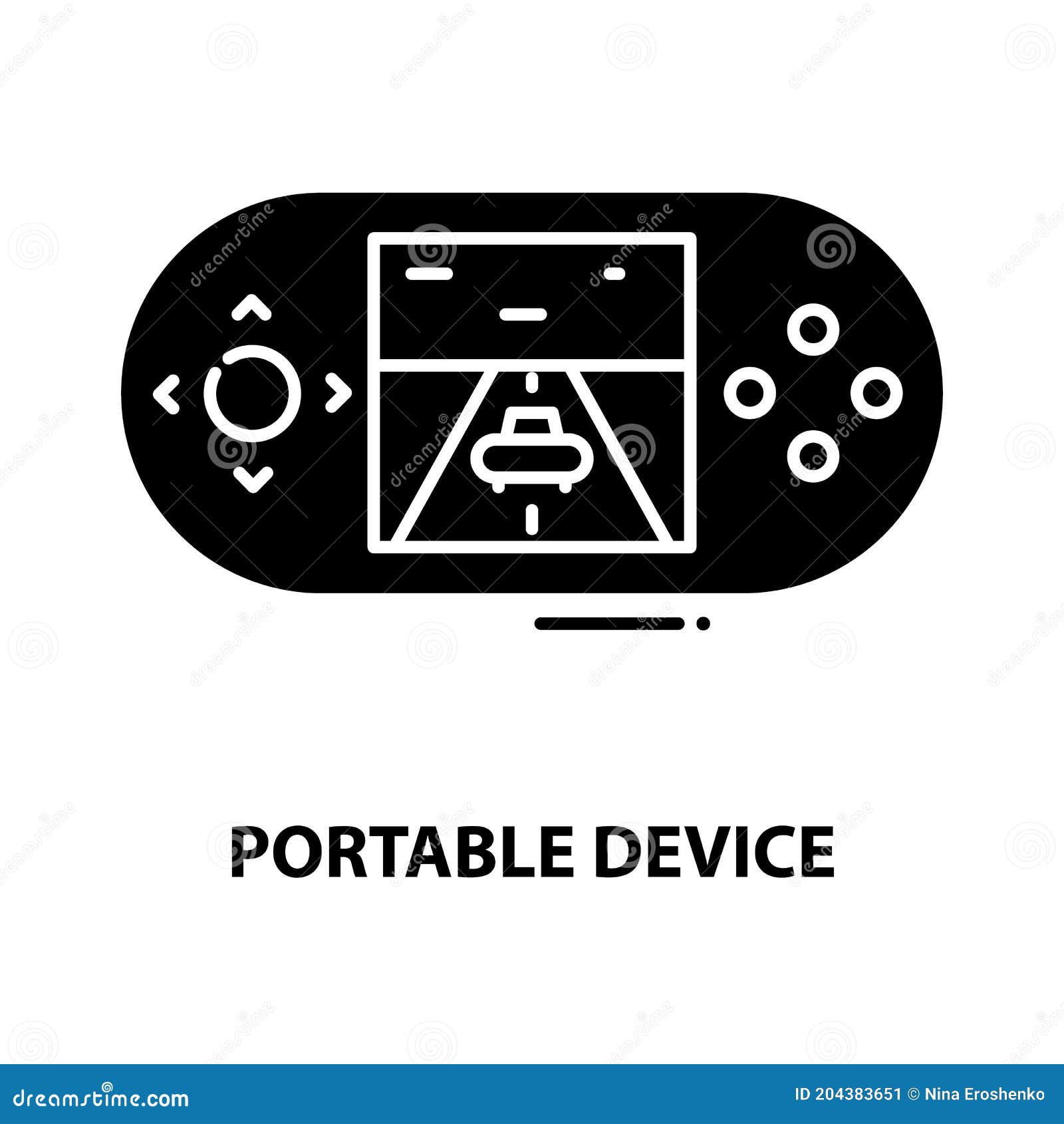 Portable Device Icon, Black Vector Sign with Editable Strokes, Concept ...