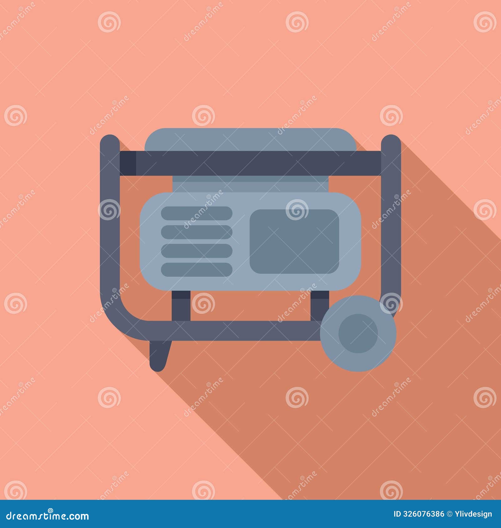 Portable Diesel or Gasoline Generator Producing Electric Power Stock ...