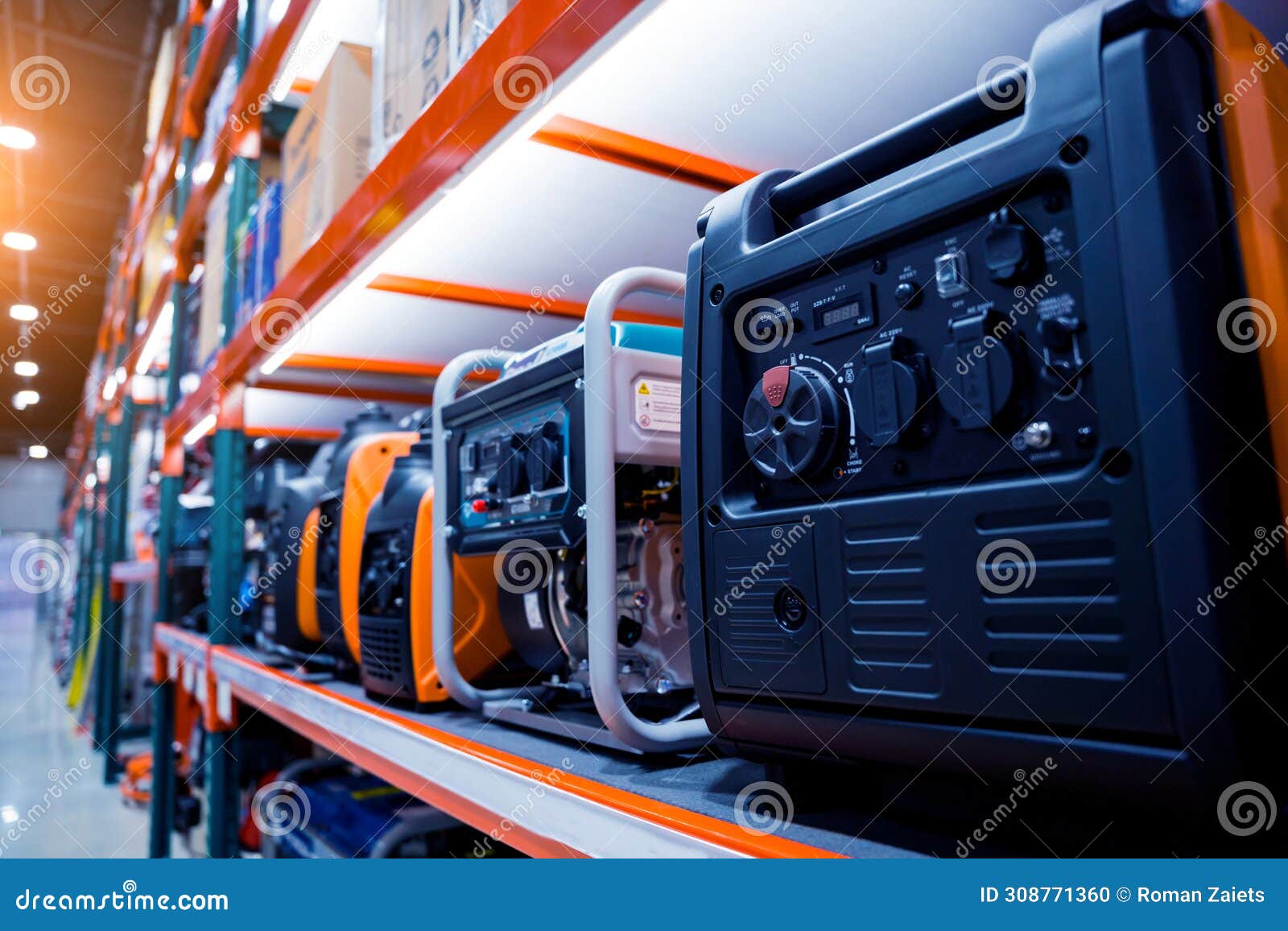 Portable Diesel Generator AC at the Showroom Stock Photo - Image of ...