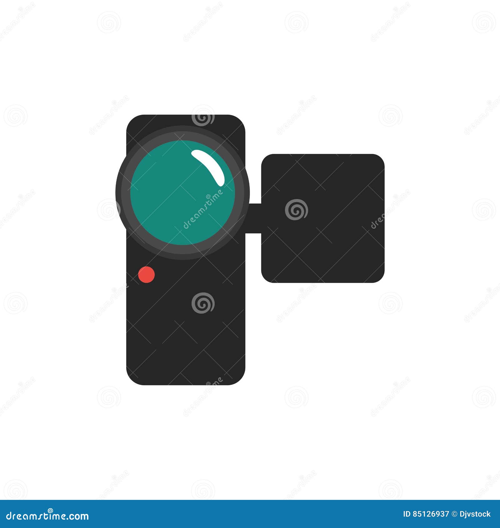 Portable digital camcorder stock illustration. Illustration of media ...