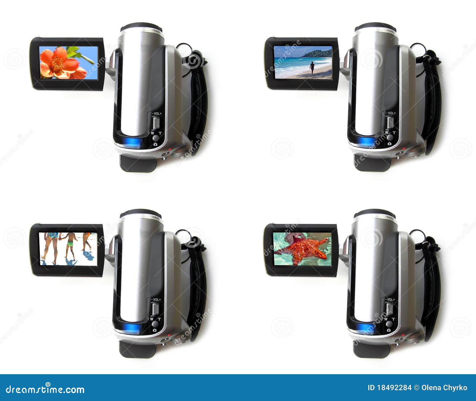 Portable Digital Video Camera Stock Photo - Image of footage, media ...