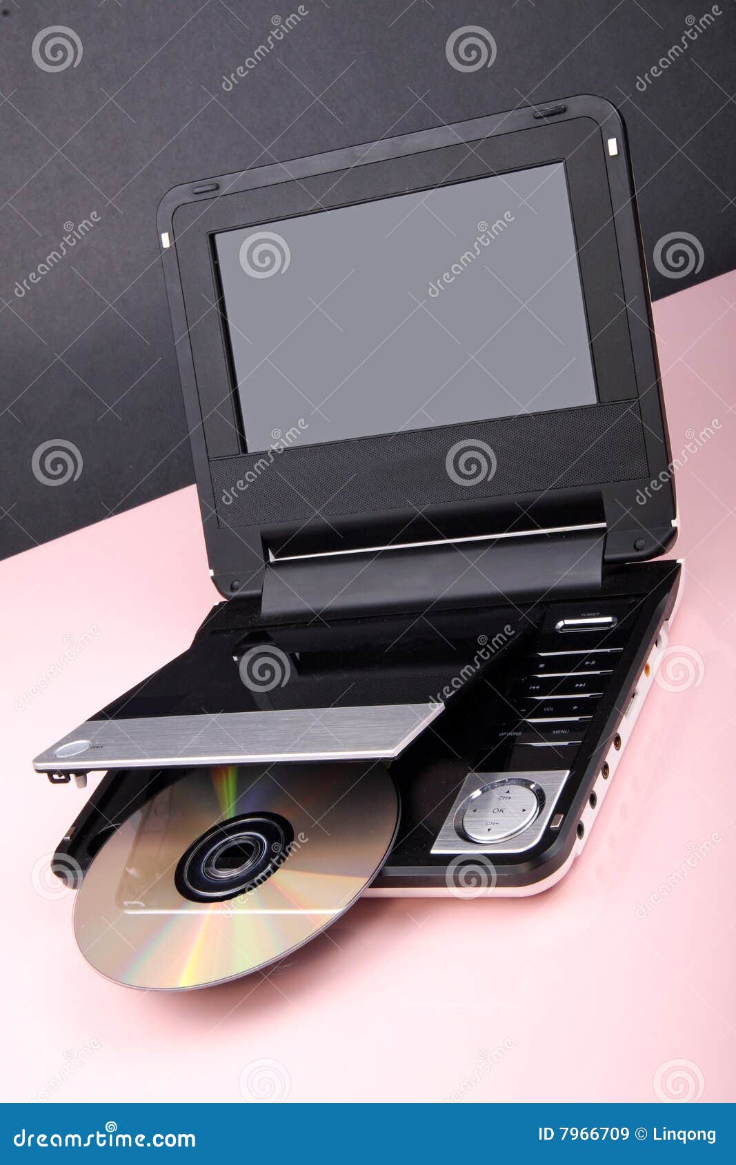 Portable DVD player stock image. Image of logy, techno - 7966709