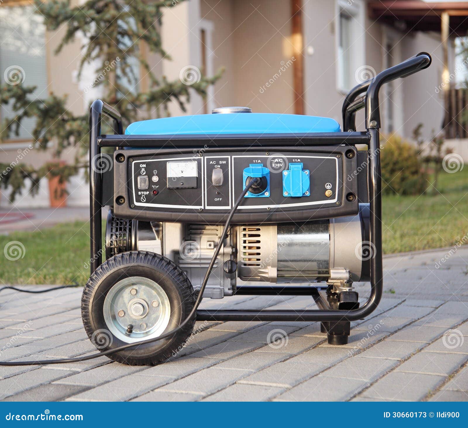 Portable Electric Generator. Stock Image - Image of energy, outdoor ...