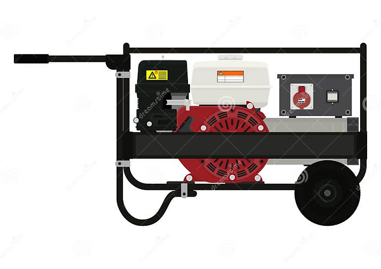 Portable Electric Generator. Stock Vector - Illustration of equipment ...