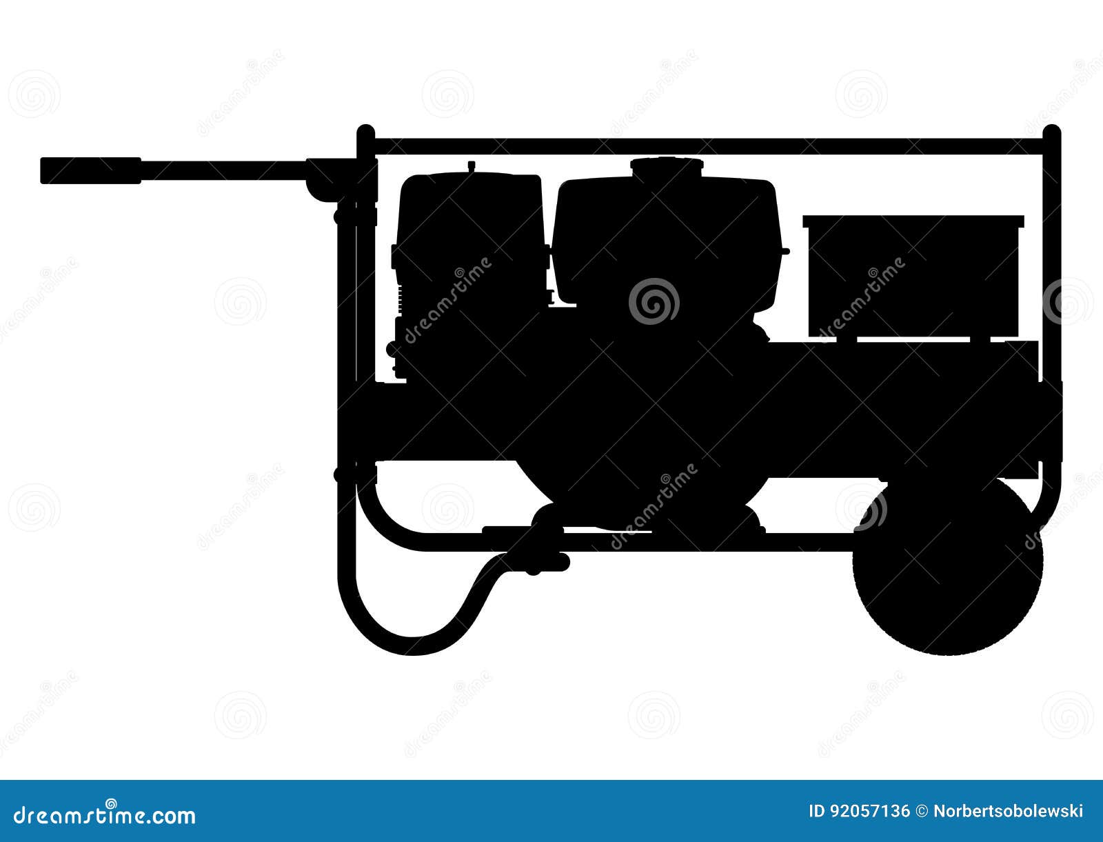 Portable Electric Generator. Stock Vector - Illustration of industry ...