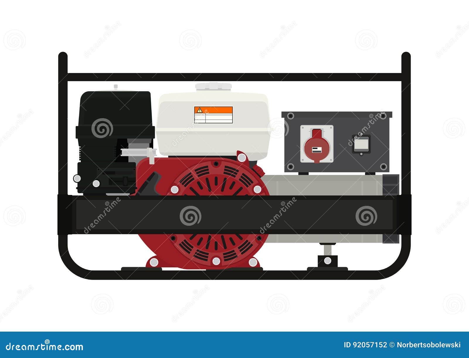 Portable Electric Generator. Vector Illustration | CartoonDealer.com ...