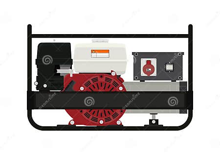 Portable Electric Generator. Stock Vector - Illustration of portable ...