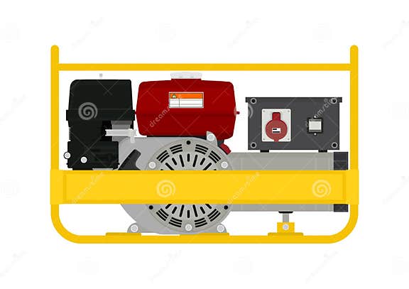 Portable Electric Generator. Stock Vector - Illustration of electricity ...