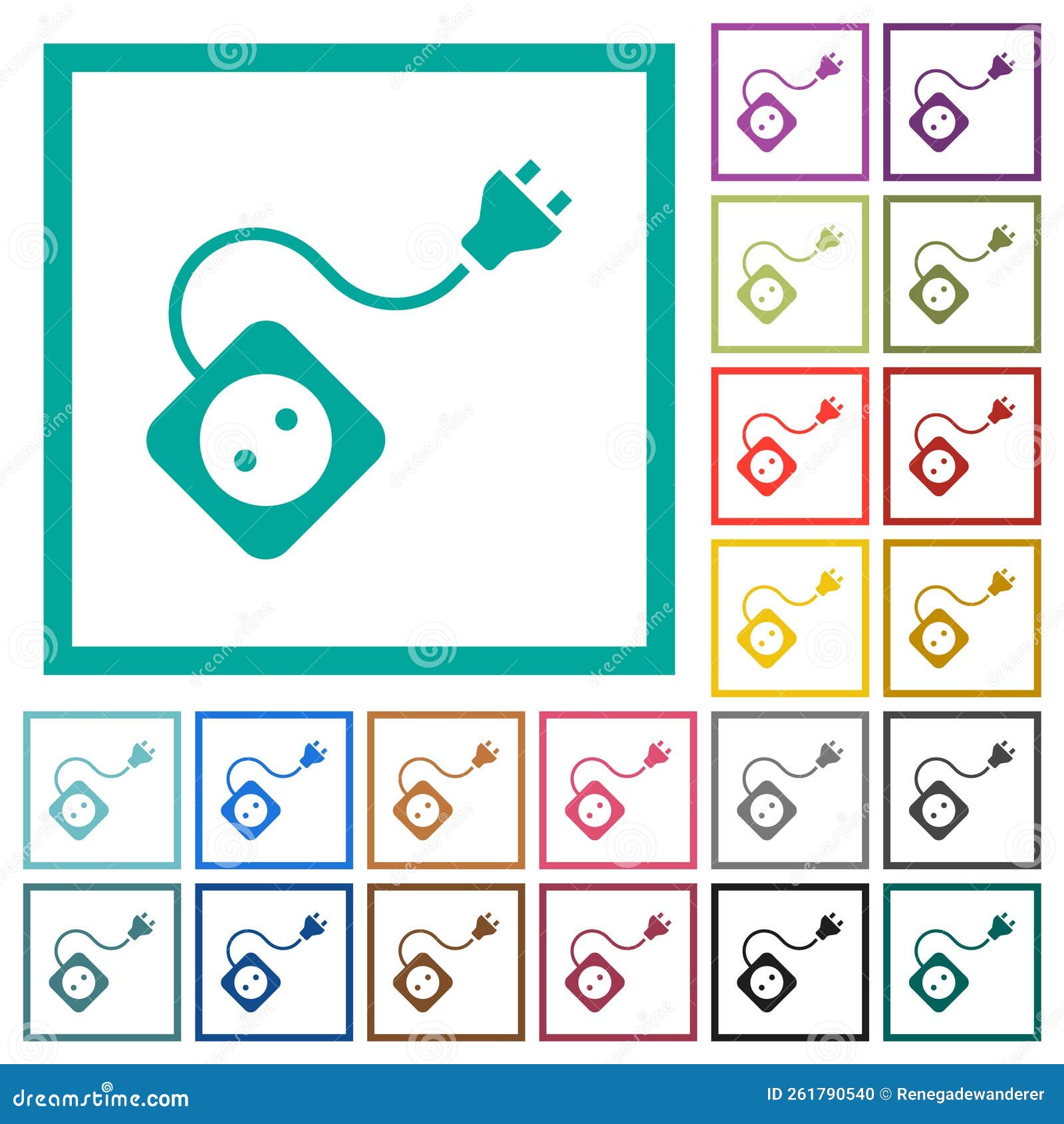 Portable Electrical Outlet With One Socket And Extension Cord And Plug ...