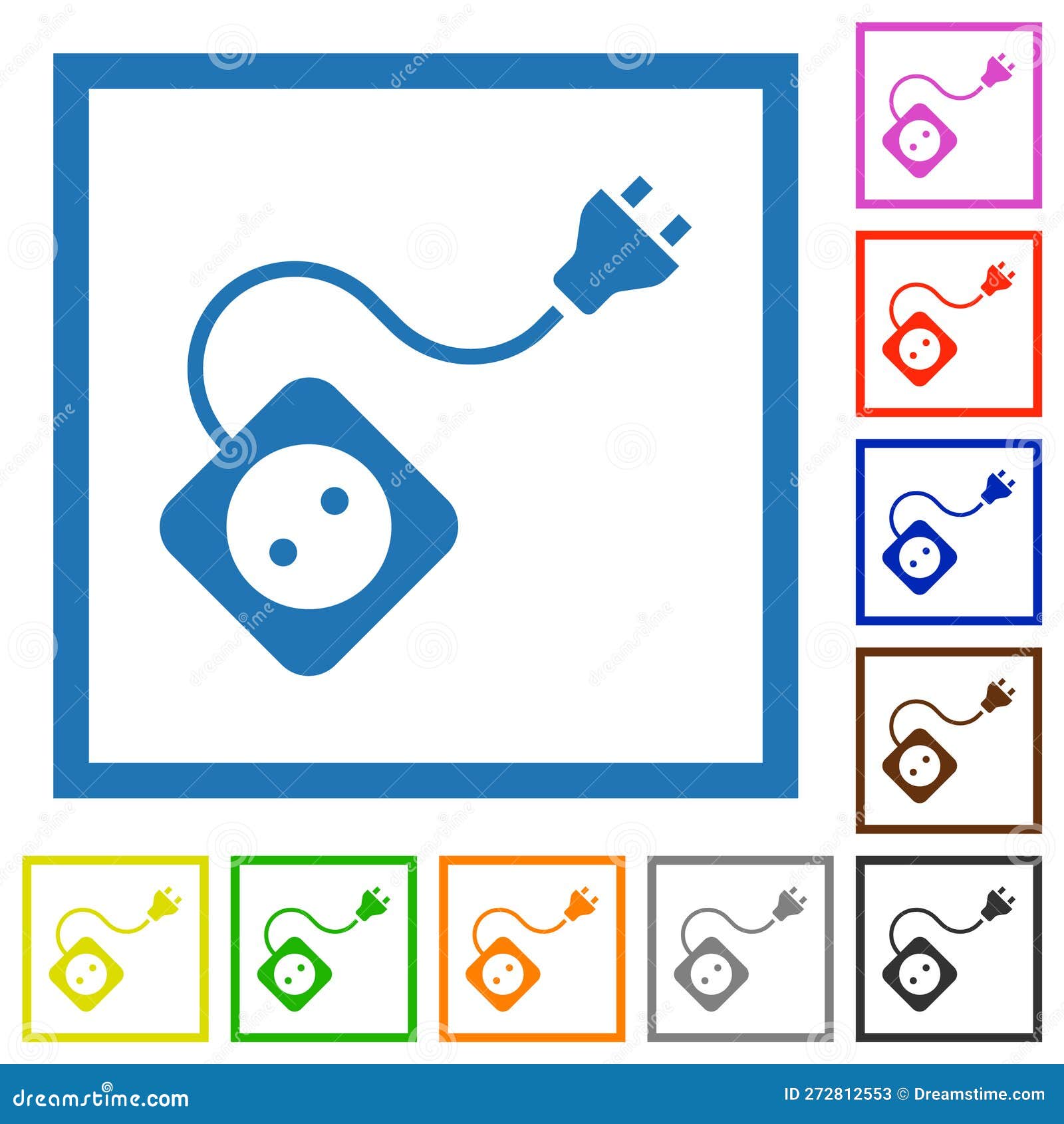 Portable Electrical Outlet With Two Sockets And Extension Cord And Plug ...