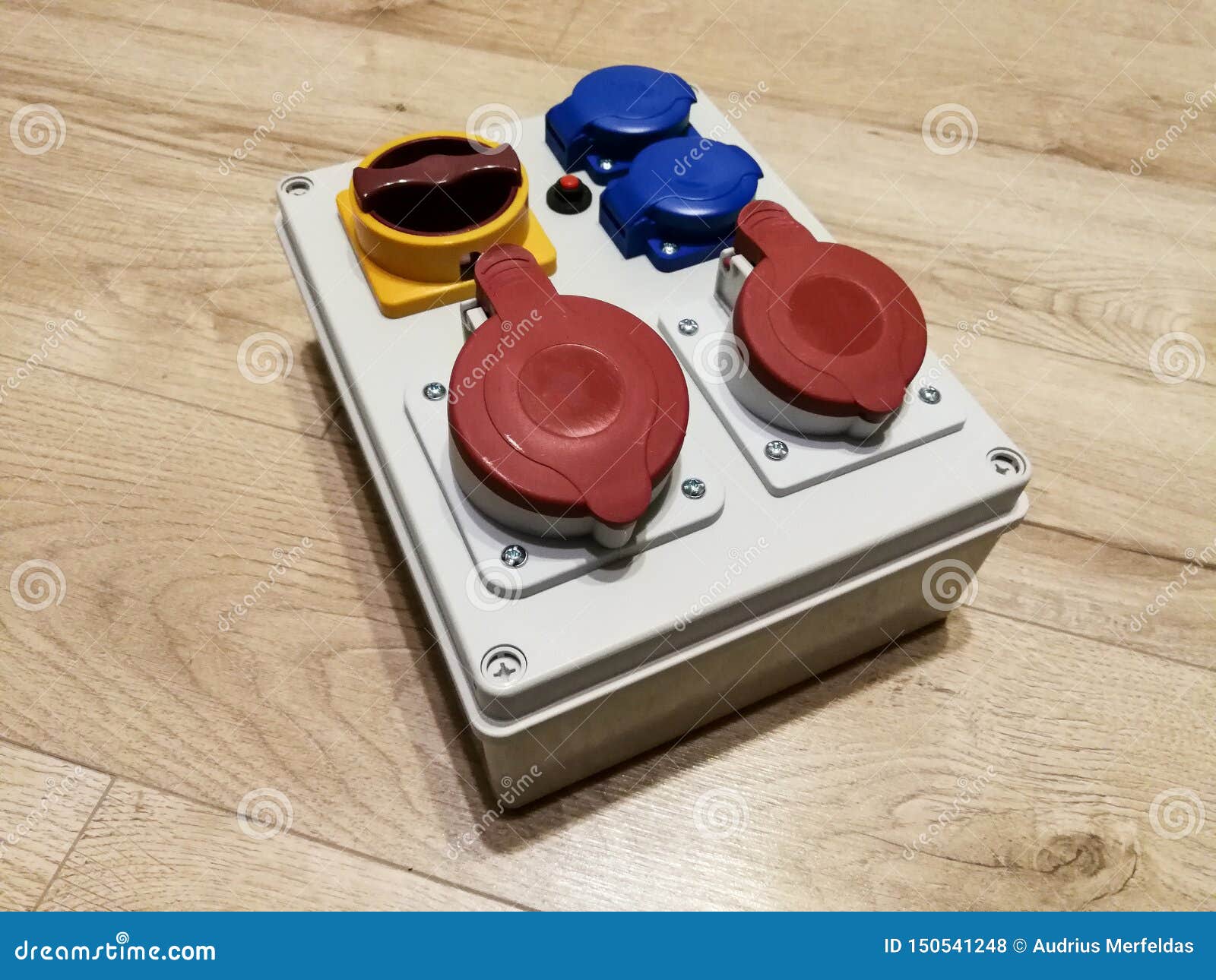 Portable Electrical Panel with AC Outlets Stock Photo - Image of ...